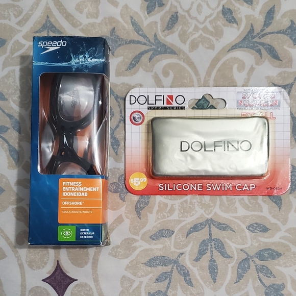Speedo | Swim | Speedo Adult Fitness Offshore Goggles And Dolfino ...